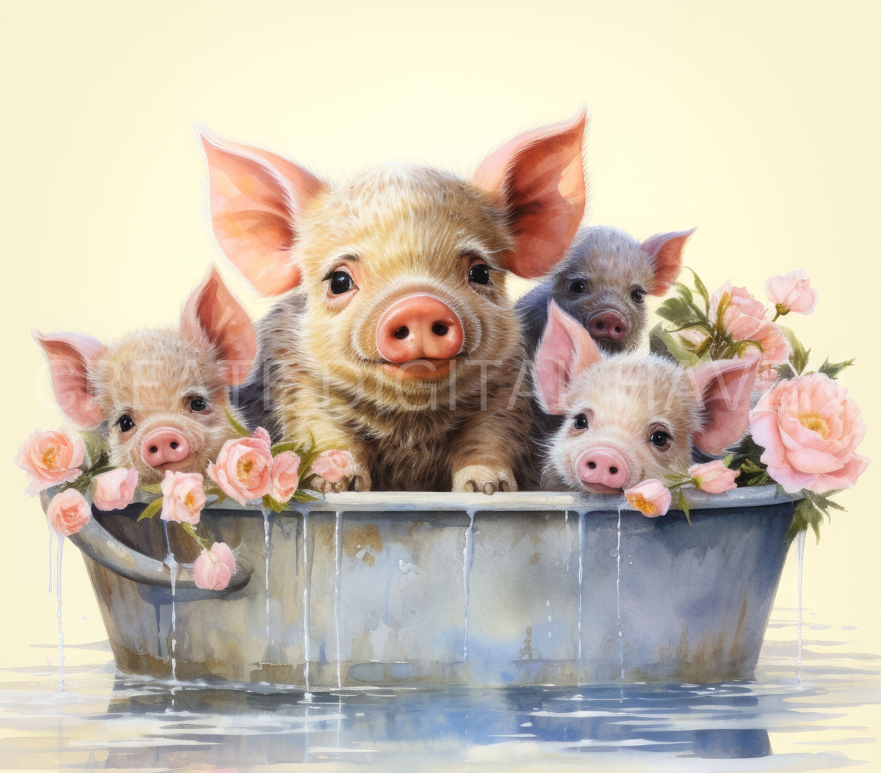 Pigs Sublimation Design 20oz Skinny Tumbler Digital Download - Etsy