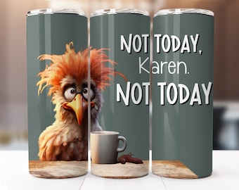 Funny Chicken Sublimation Design, 20oz Skinny Tumbler Digital Download ...