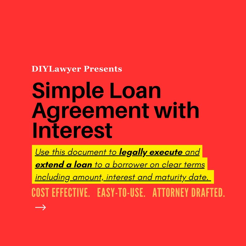 Simple Loan Agreement - Etsy