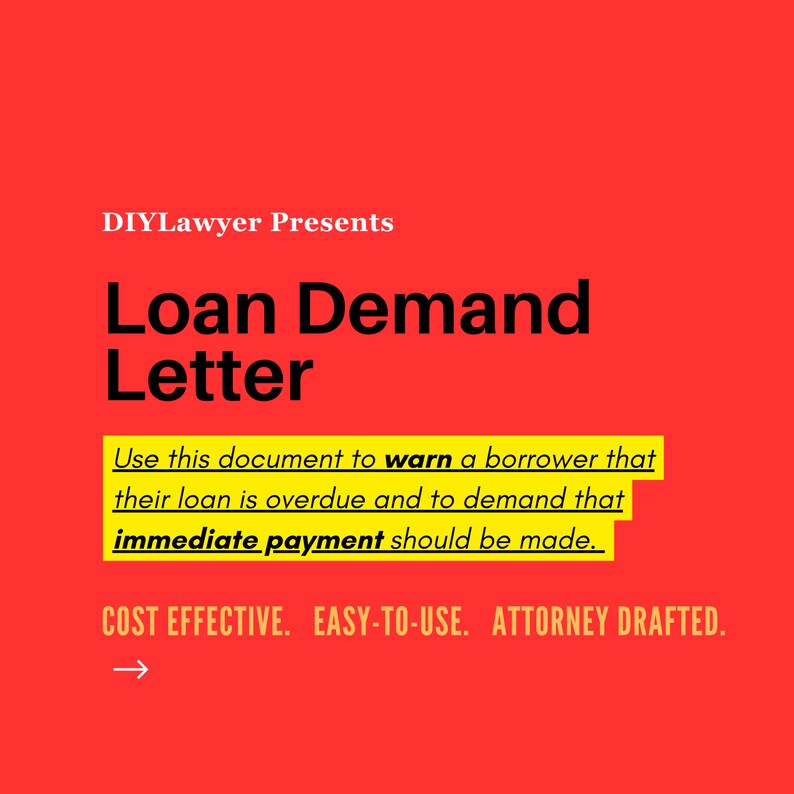Demand Letter for Payment of Loan Demand for Payment of Debt Demand ...