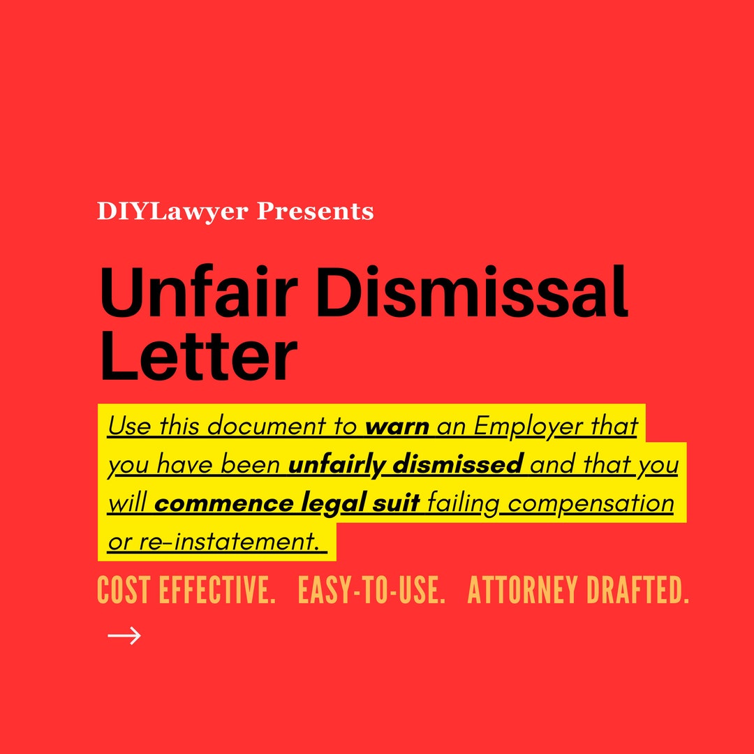 Unfair Dismissal Letter Template | Attorney-drafted Employment Appeal ...