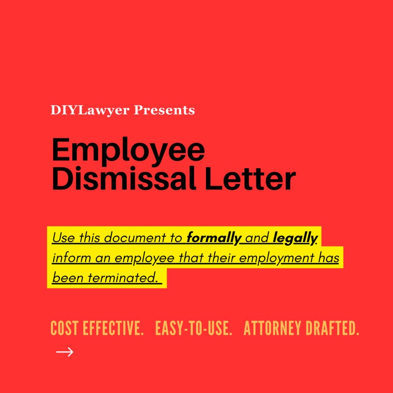 Employee Termination and Dismissal Letter | Termination of Employment ...