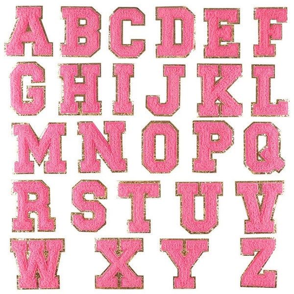 Pink Glitter Letters Clothing - Etsy