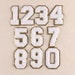 8 Cm/ 3 in Tall Iron White Chenille Letters With Gold Glitter Edge ...