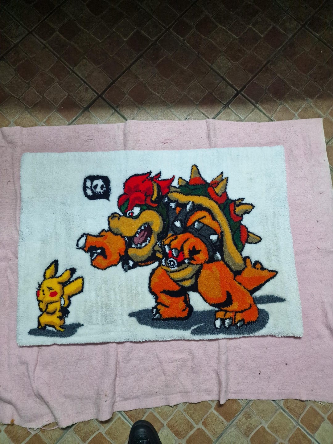 Super Mario Bowser Pikachu Tufting Rug - Etsy