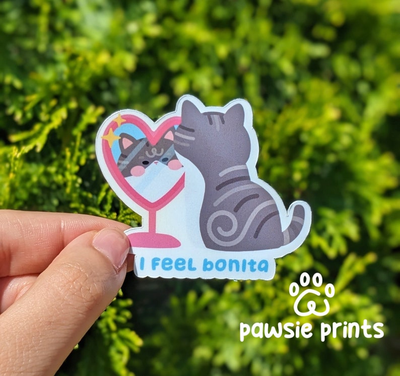 I Feel Bonita Cat Vinyl Sticker - Etsy