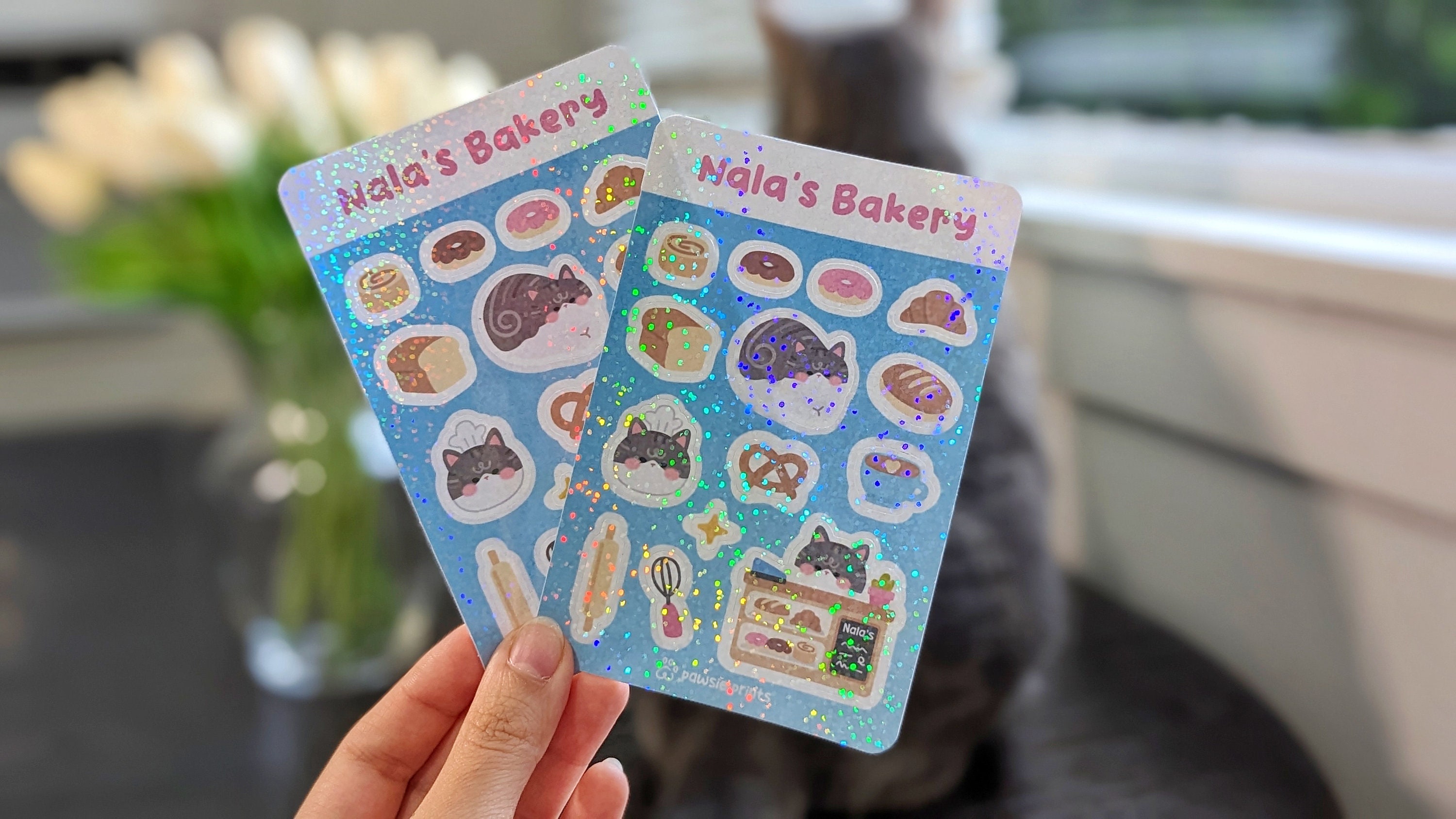 Nala's Bakery Holographic Sticker Sheet - Etsy