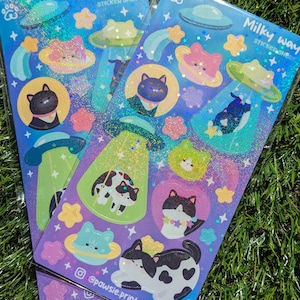 Milky Way Holographic Sticker Sheet - Etsy