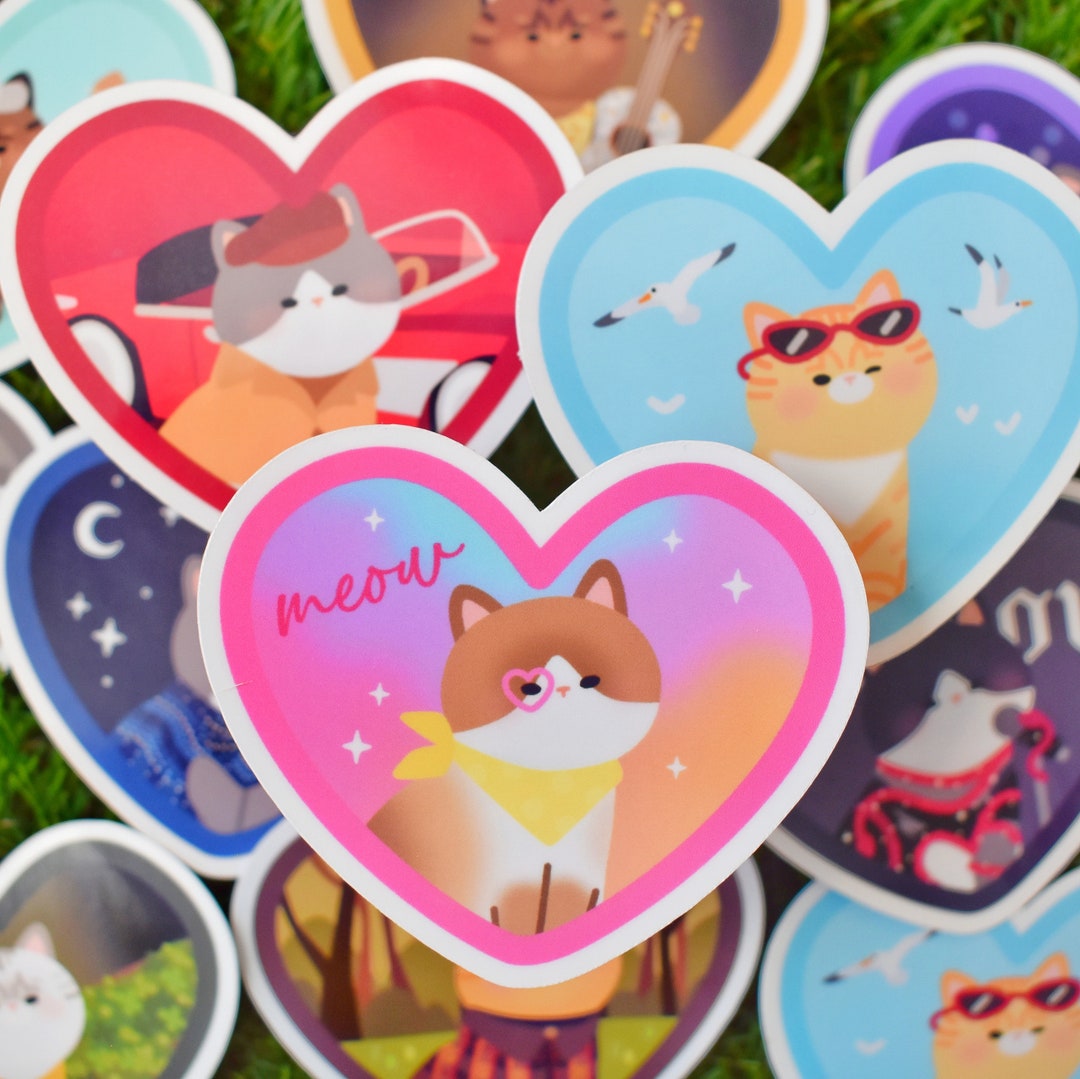 The Kitty Eras - Vinyl Stickers - Etsy