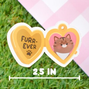 Furr-ever Heart Locket Vinyl Sticker - Etsy