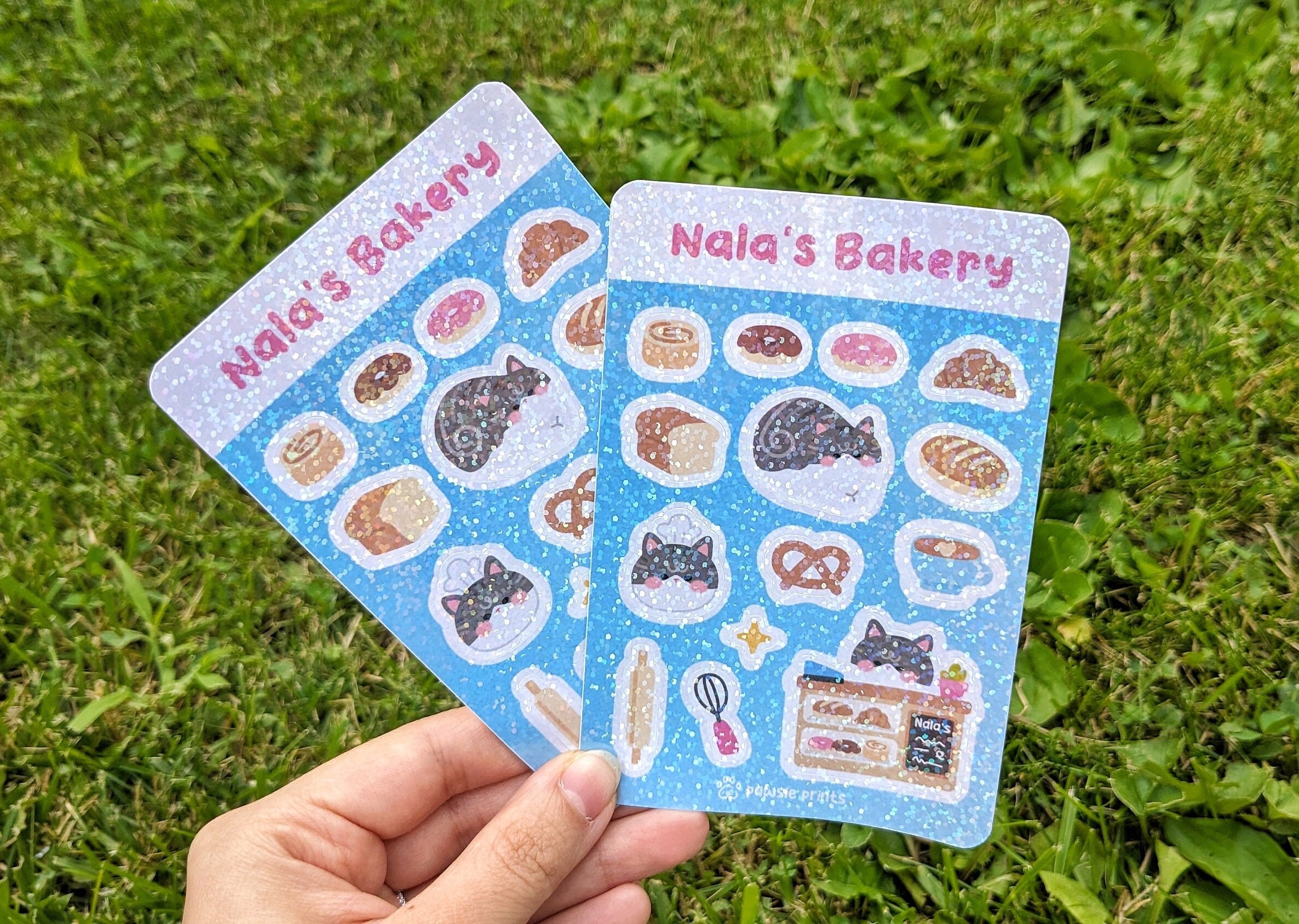 Nala's Bakery Holographic Sticker Sheet - Etsy