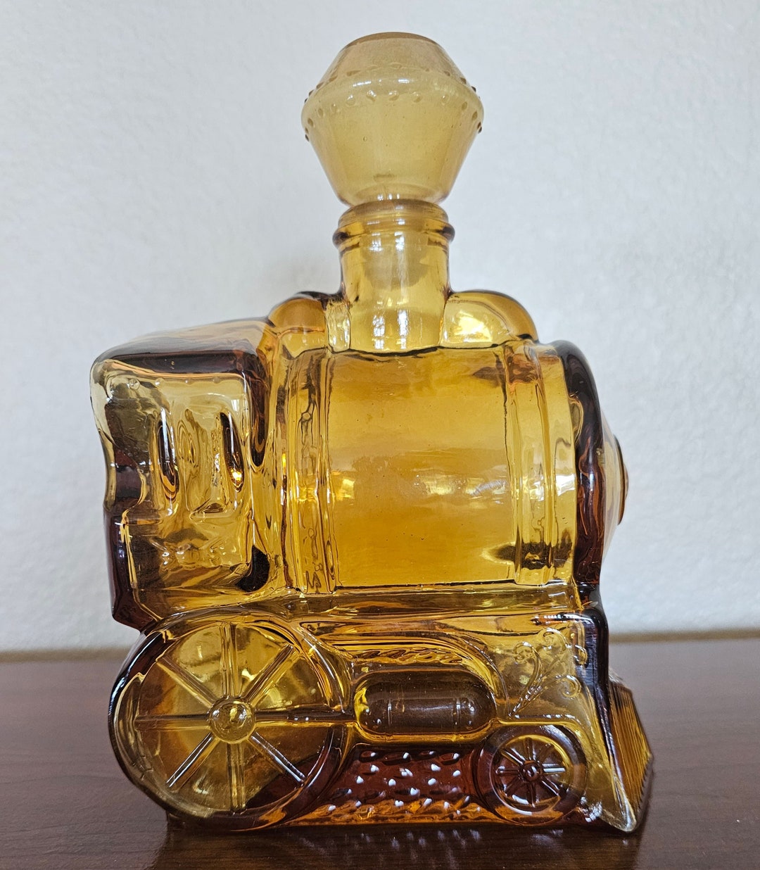 Amber Glass Train Locomotive Decanter, Rare, Vintage - Etsy
