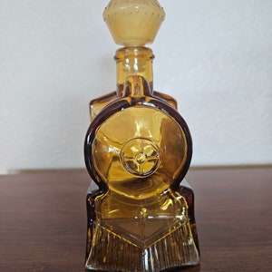 Amber Glass Train Locomotive Decanter, Rare, Vintage - Etsy