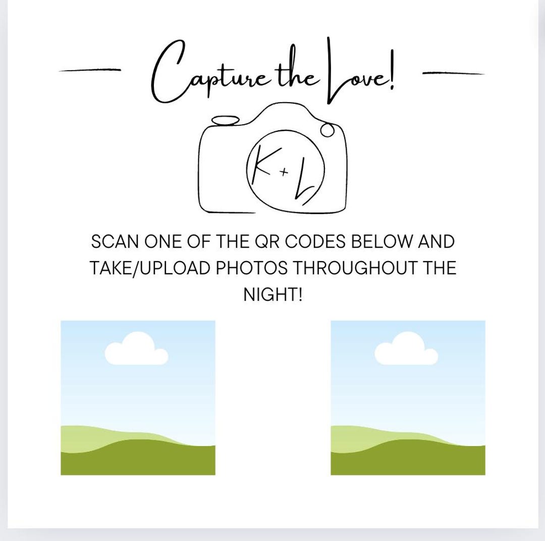 Template for Camera App/pov/qr Code for Wedding, Engagements, and Other ...