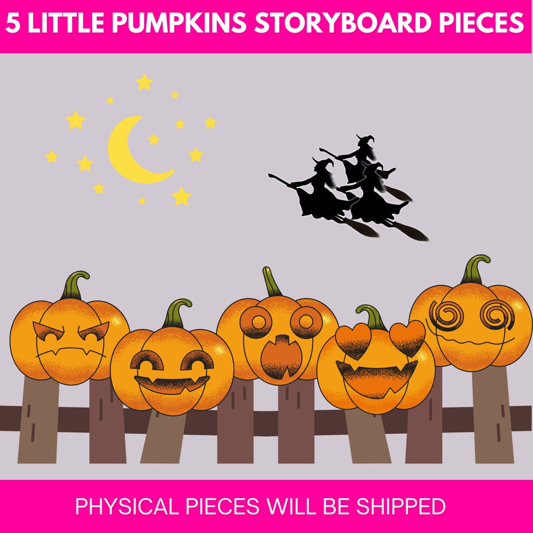 Five Little Pumpkins Felt Storytelling Pieces | Homeschool Resource ...