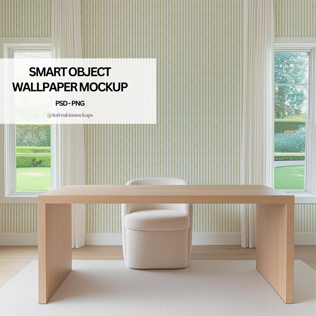 Office Wallpaper Mockup PSD: Modern Interior Design (3000x3000 Pixels ...