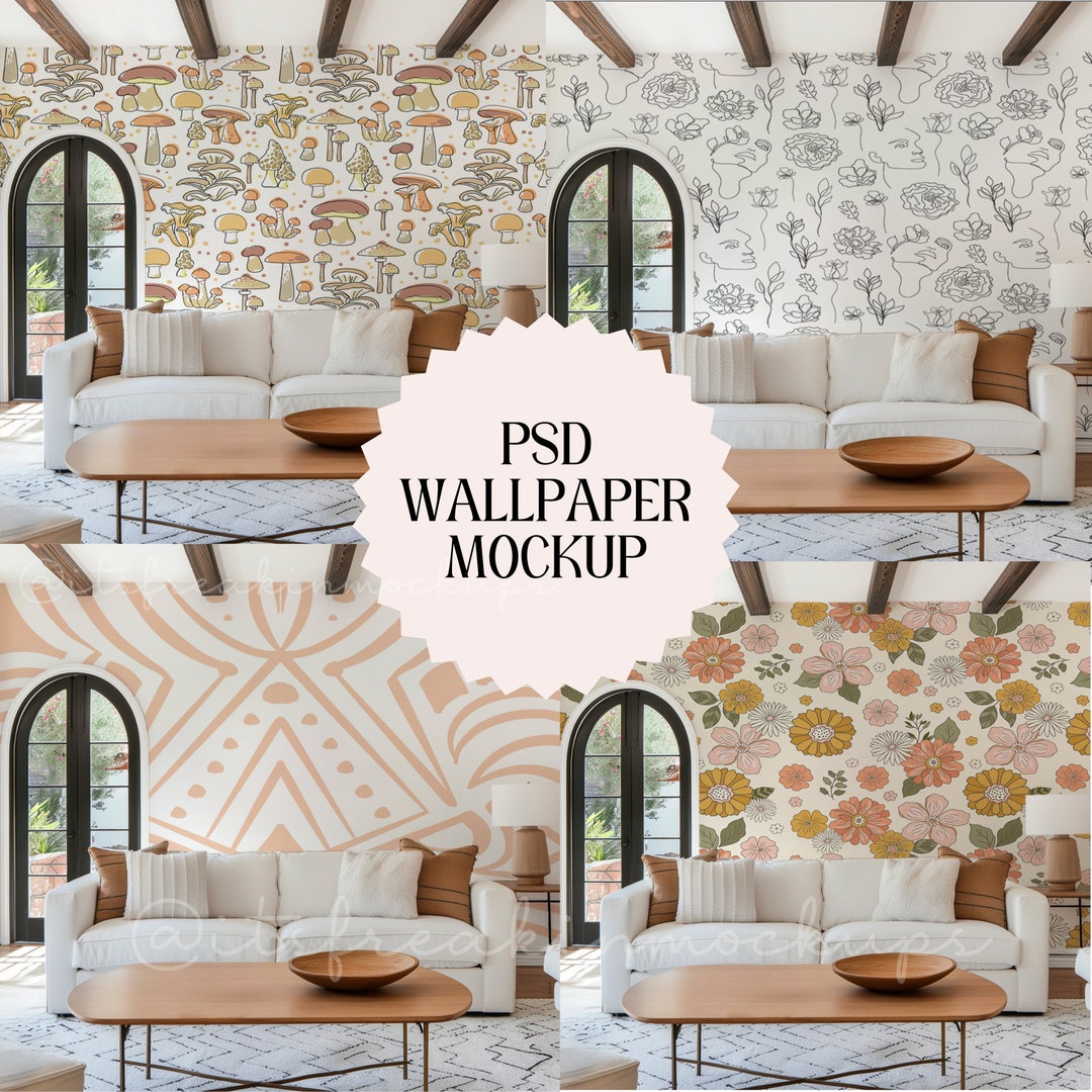Wallpaper Mockup PSD, PSD Wallpaper Mockup, Wall Mockup, PSD Mockup ...