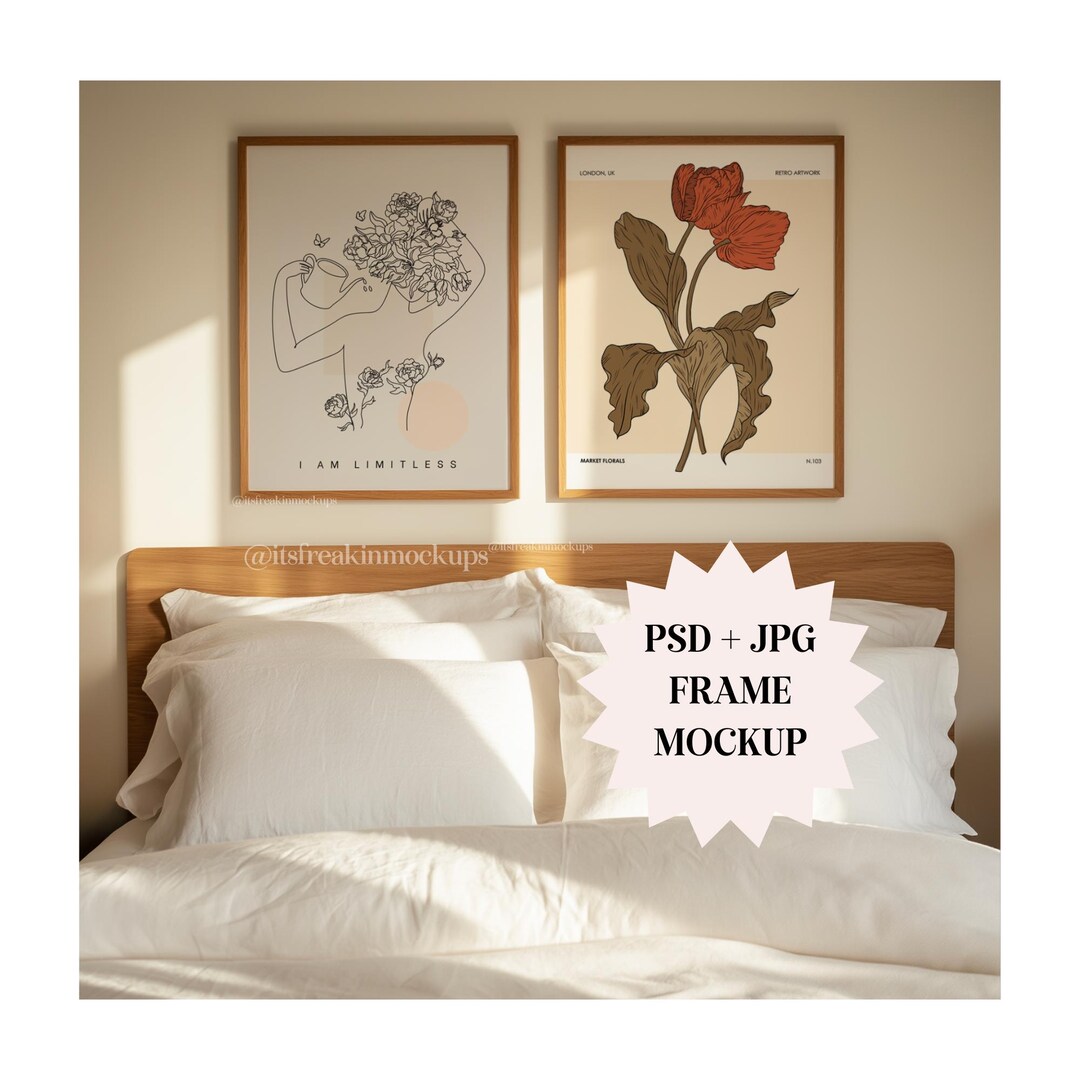 PSD + JPEG Frame Mockup With Four Frames, Minimal Frame Mockup, Frame ...