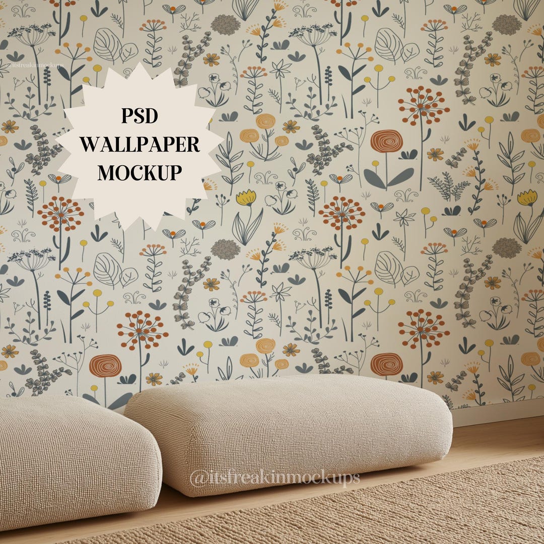 Smart Object Wallpaper Mockup, PSD Wallpaper Mockup, Drag and Drop PSD ...