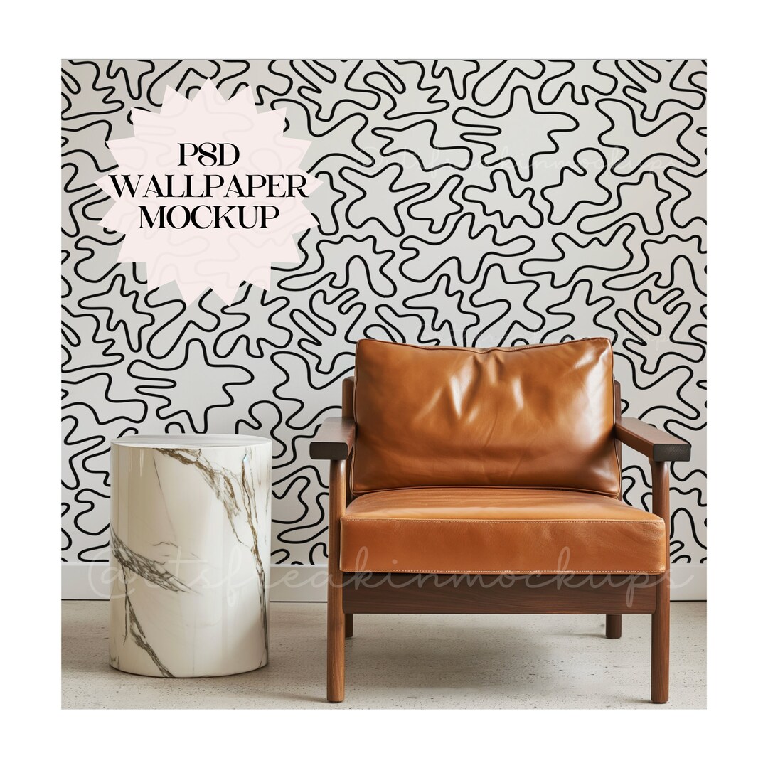 Wallpaper Mockup, PSD Wallpaper Mockup, Drag & Drop PSD, PSD, Wall ...