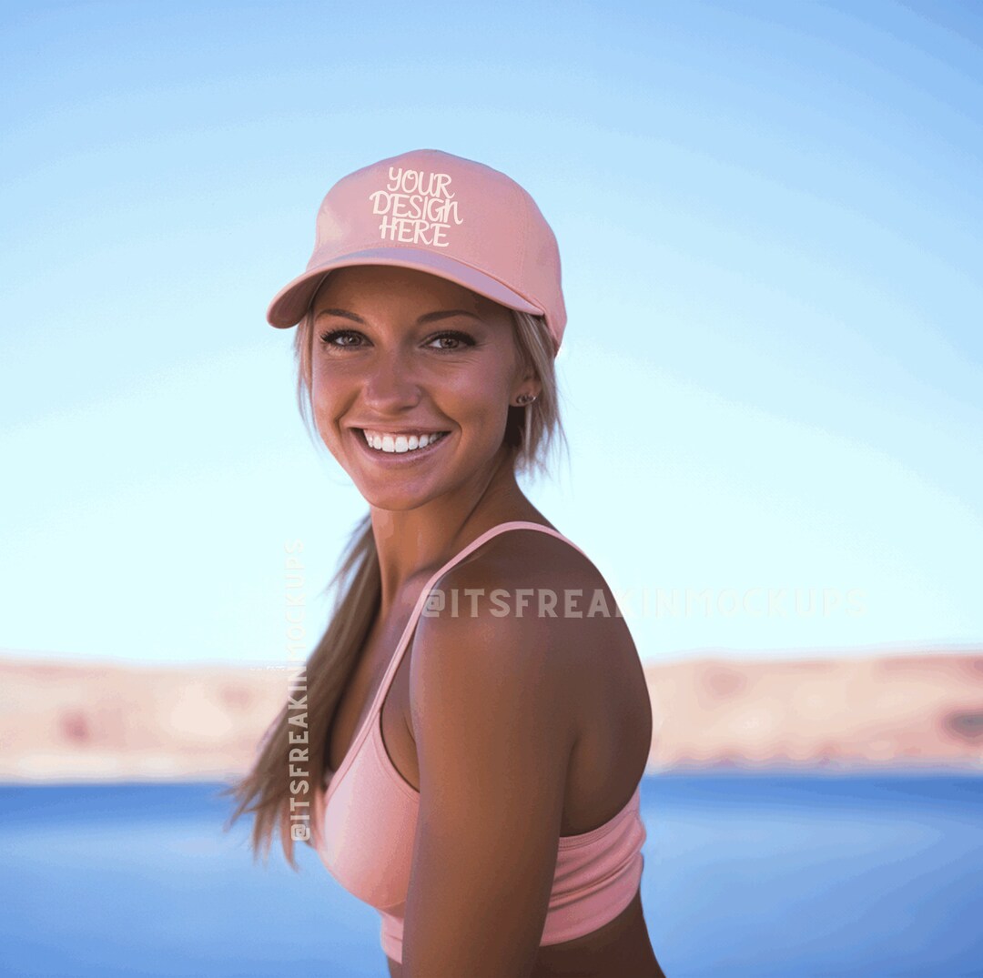 Hat Mockup, Pink Hat Mockup, Bachelorette Mockup, Mockup Bundle ...