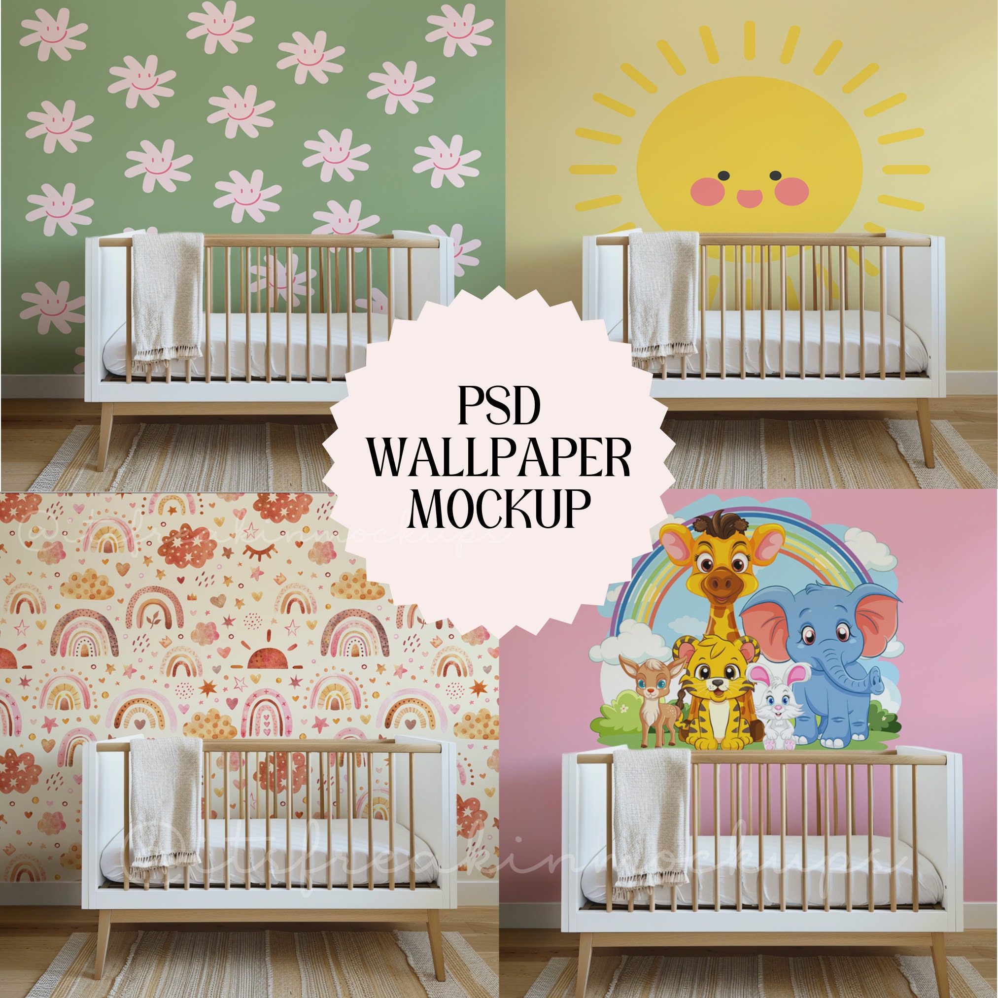 Wallpaper Mockup, PSD Wallpaper Mockup, Wall Mockup, PSD Mockup, Mockup ...