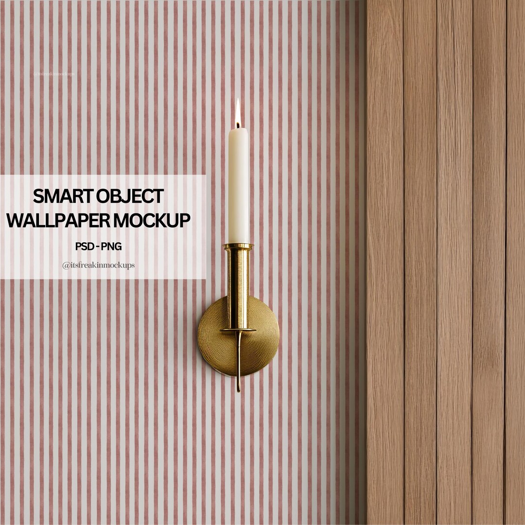 Wallpaper Mockup PSD: Interior Design Display (5000x5002 Px) - Etsy