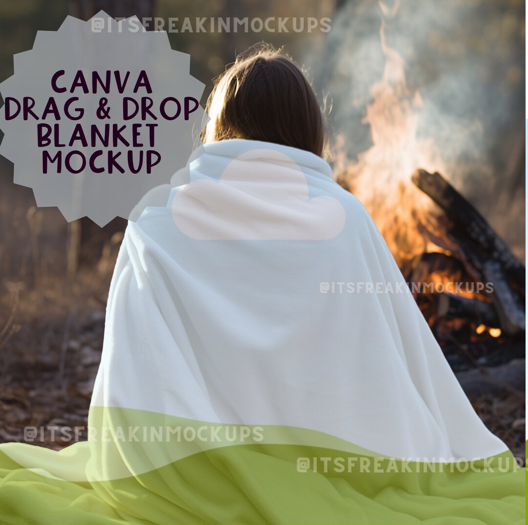 CANVA Blanket Mockup, PNG Blanket Mockup, Blanket Mockup, Blanket ...