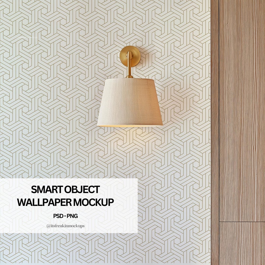 Wallpaper Mockup PSD: Smart Object, Interior Design (2500x2500 Px) - Etsy