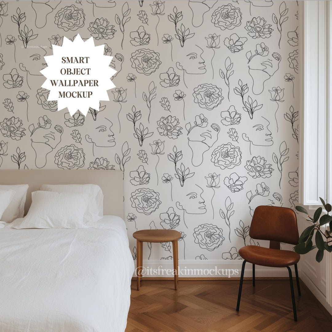 Wallpaper Mockup With Smart Object, PSD Wallpaper Mockup, Wall Mockup ...