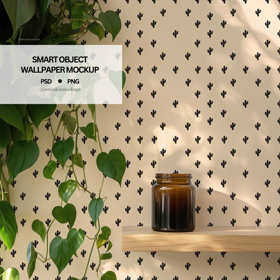 Wallpaper Mockup With Smart Object (PSD, PNG) - Etsy