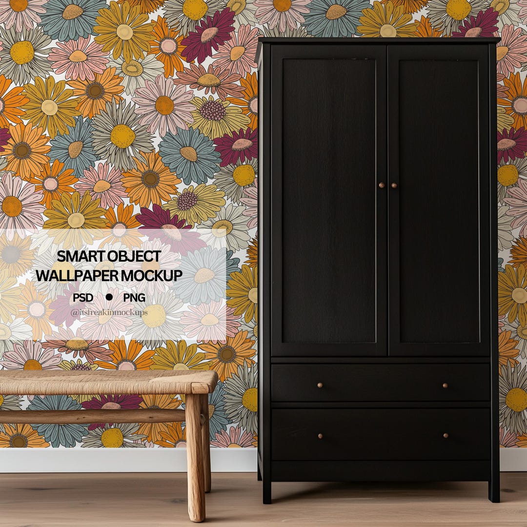 Wallpaper Mockup, PSD Wallpaper Mockup, Wallpaper PSD Mockup, Interior ...