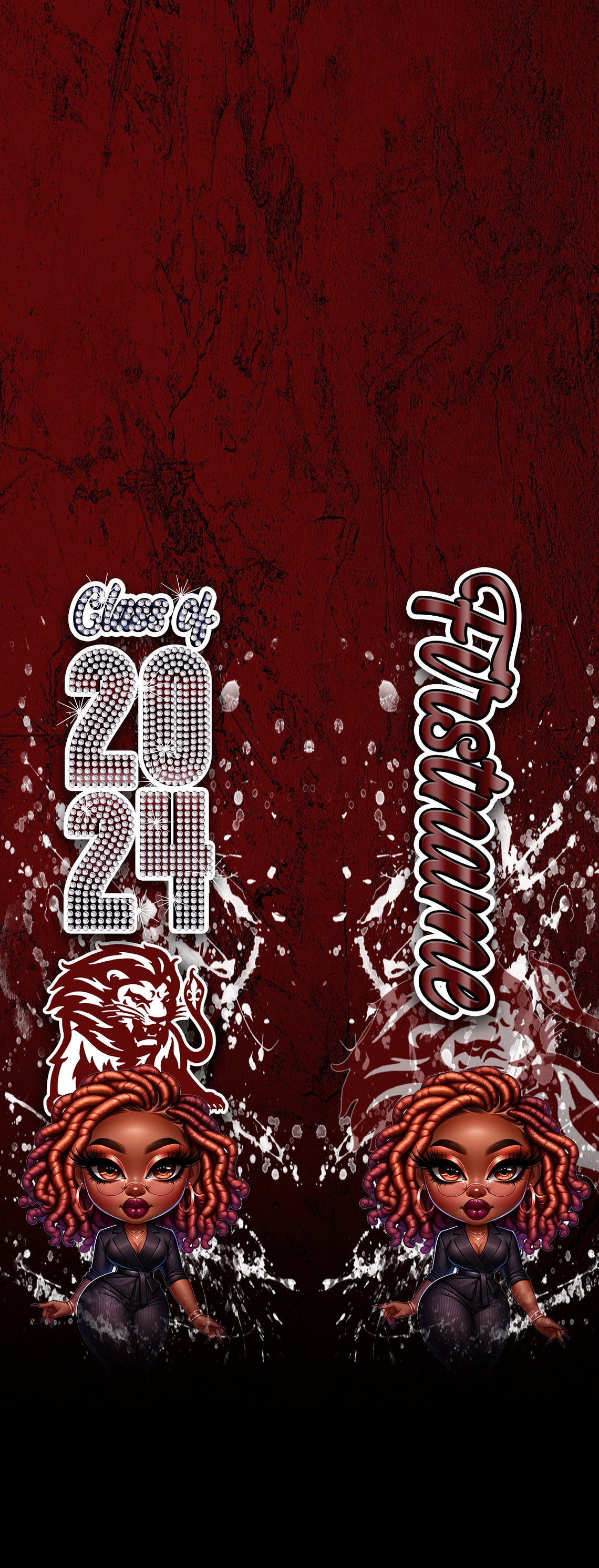 Graduation Stole Digital File Class of 2024 SS10 Rhinestone SVG ONLY ...