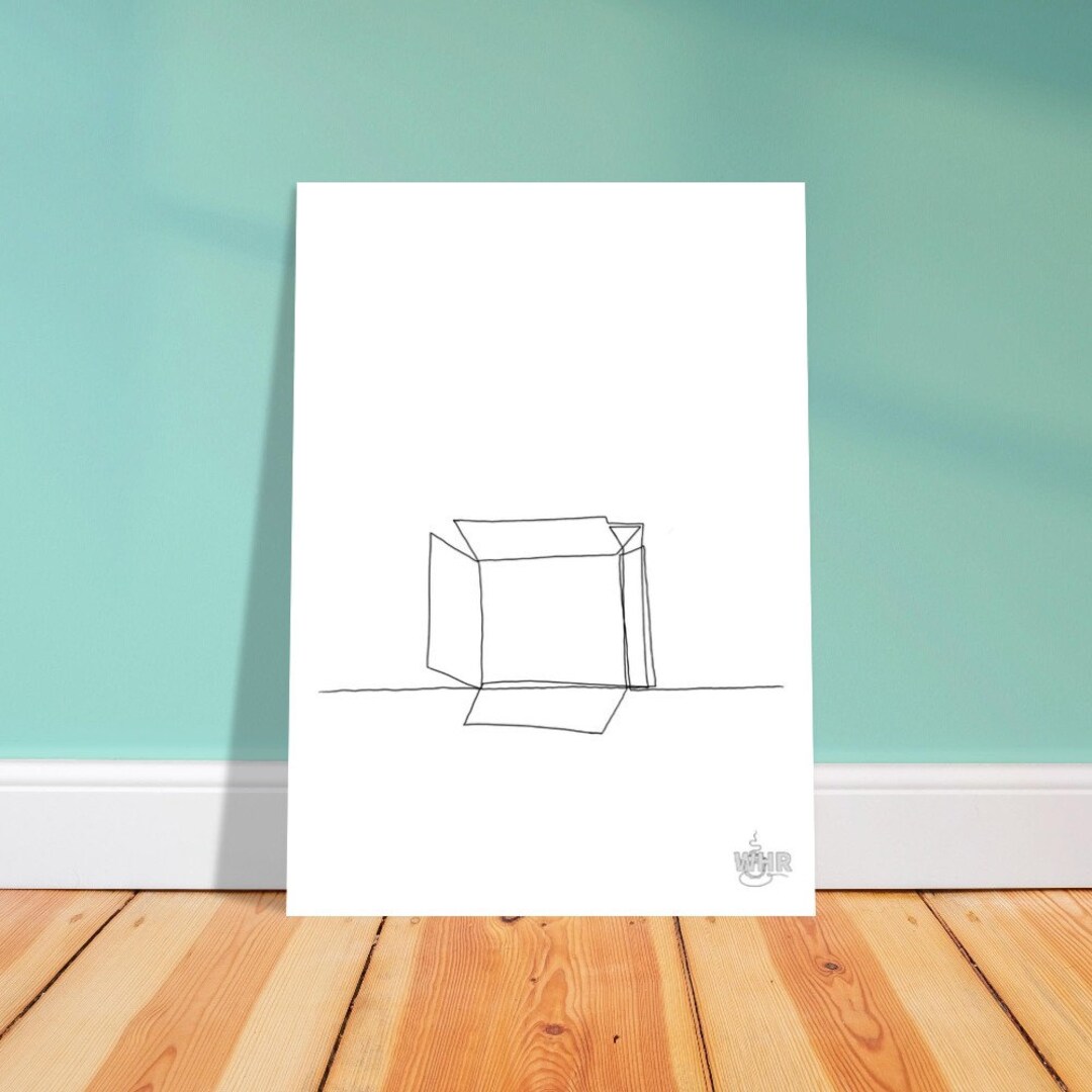 One-lined Box Drawing Printed on Premium Matte Paper (titled: "hobo ...