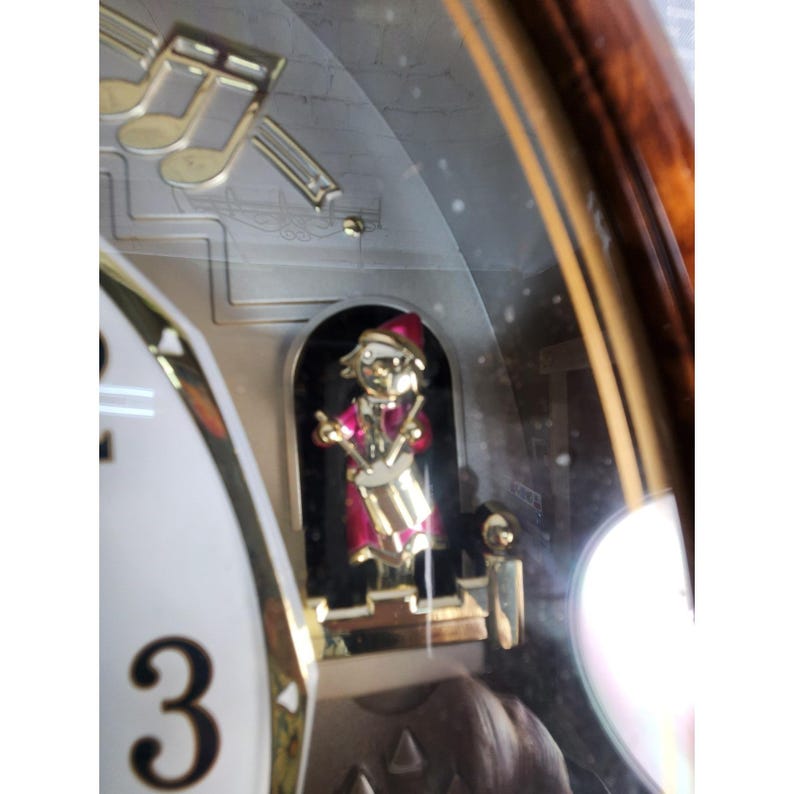 Seiko Swarovski Crystals Melodies in Motion Wall Clock QXM147BRH FOR ...