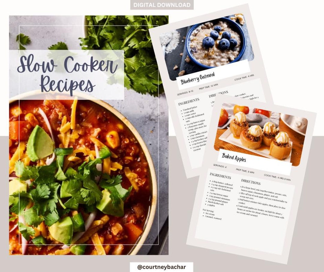 Slow Cooker Recipes E-book - Etsy