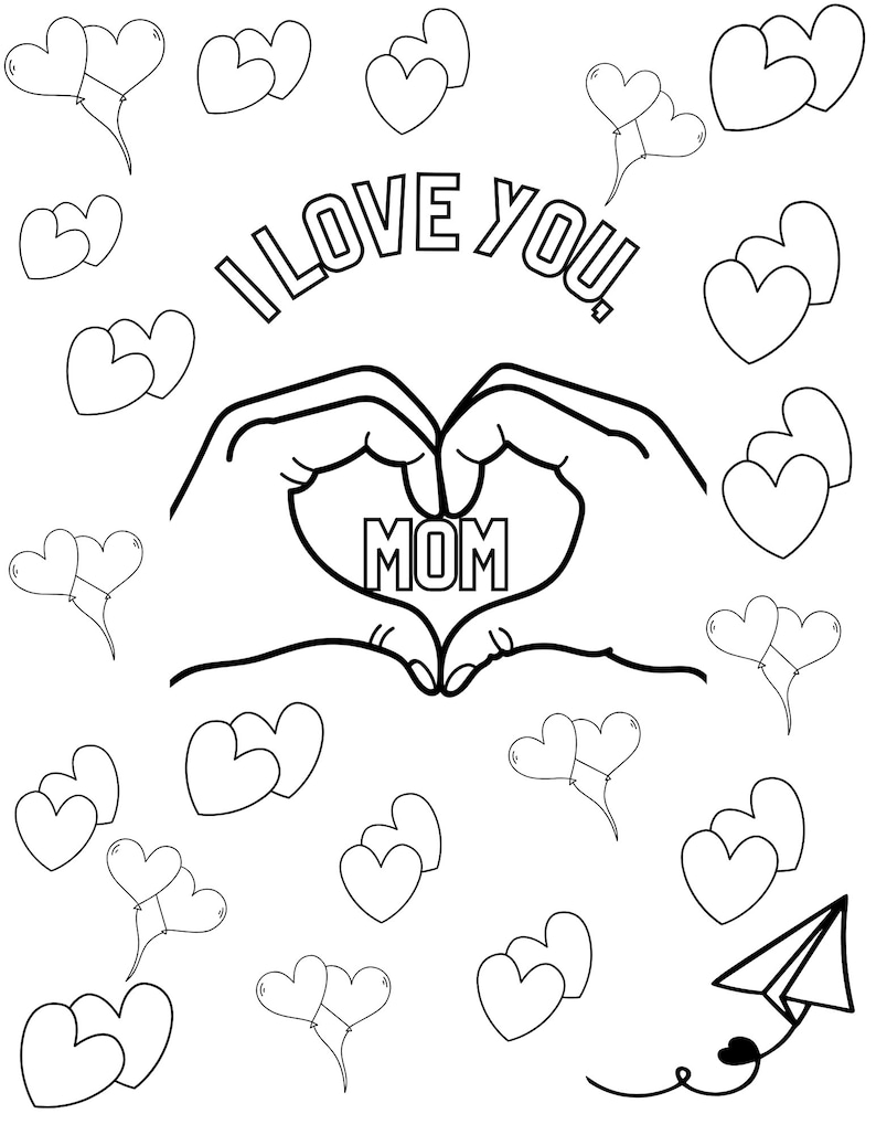 Valentine Coloring Pages and Worksheets - Etsy