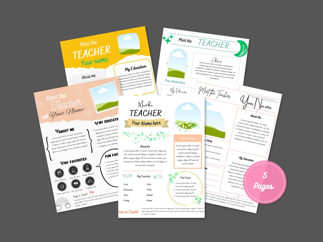 Canva Editable Meet the Teacher Bundle - Etsy
