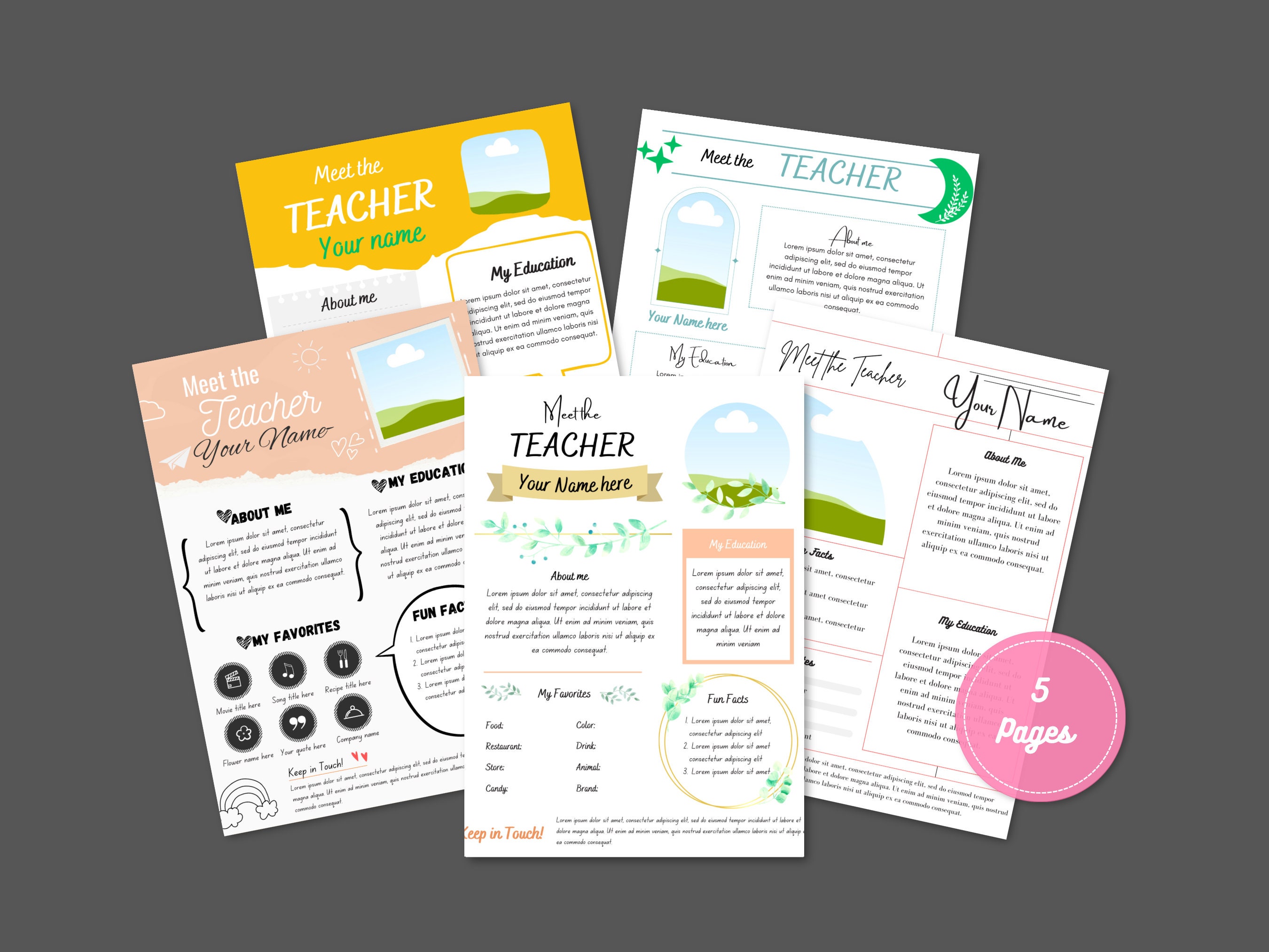 Canva Editable Meet the Teacher Bundle - Etsy