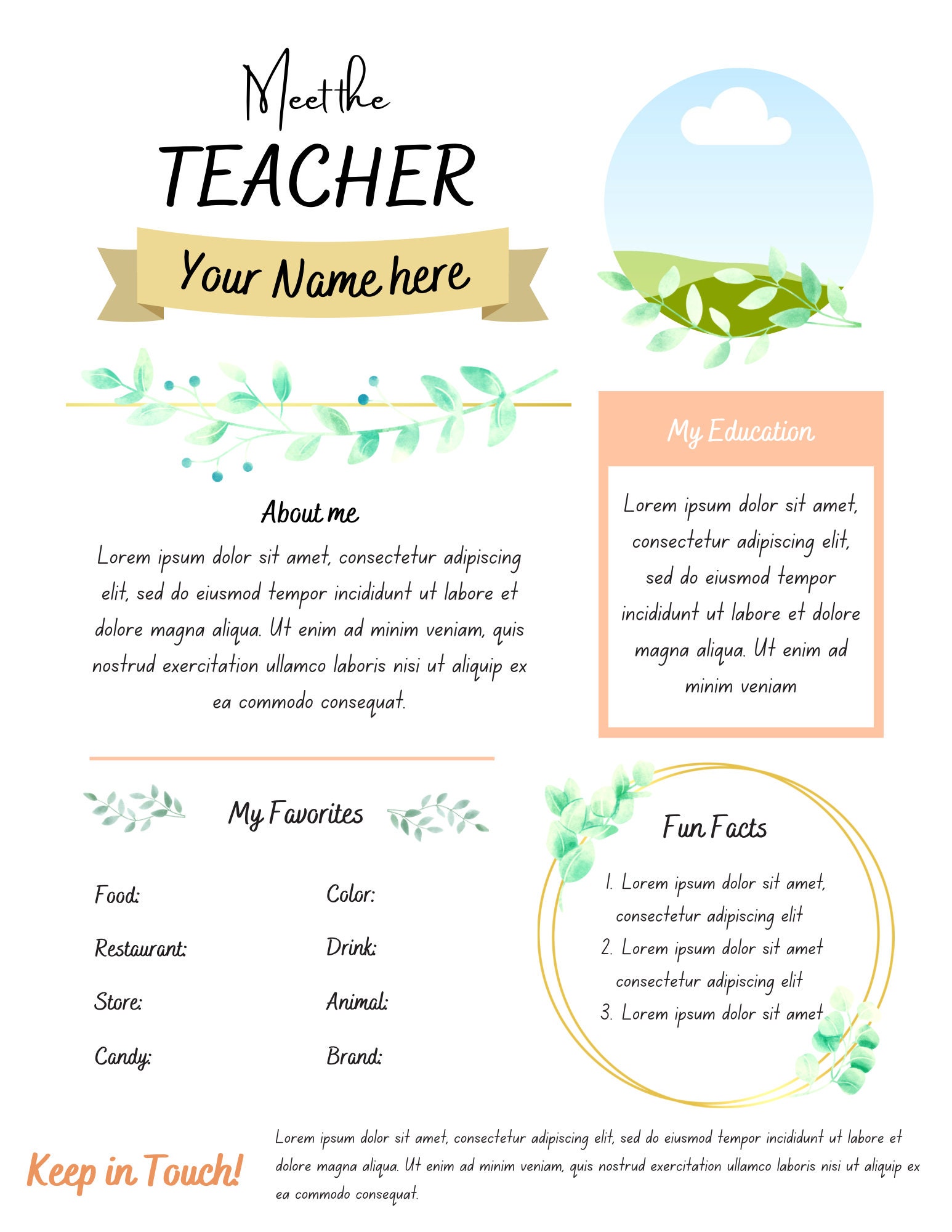 Canva Editable Meet the Teacher Bundle - Etsy