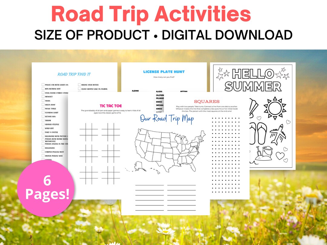 Road Trip Activities Bundle Canva - Etsy
