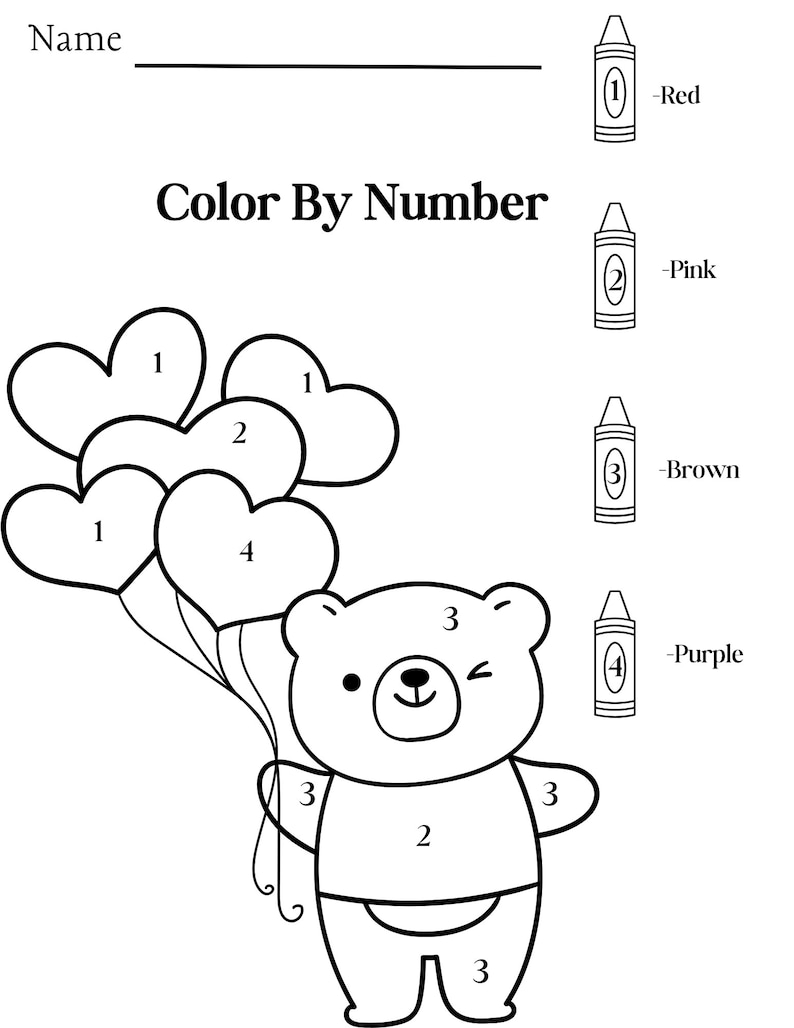 Valentine Coloring Pages and Worksheets - Etsy