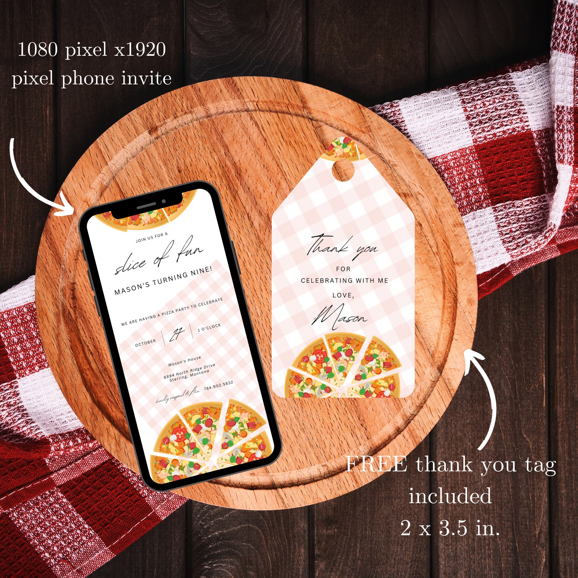 Pizza Party Electronic Invitation Template Pizza Party - Etsy