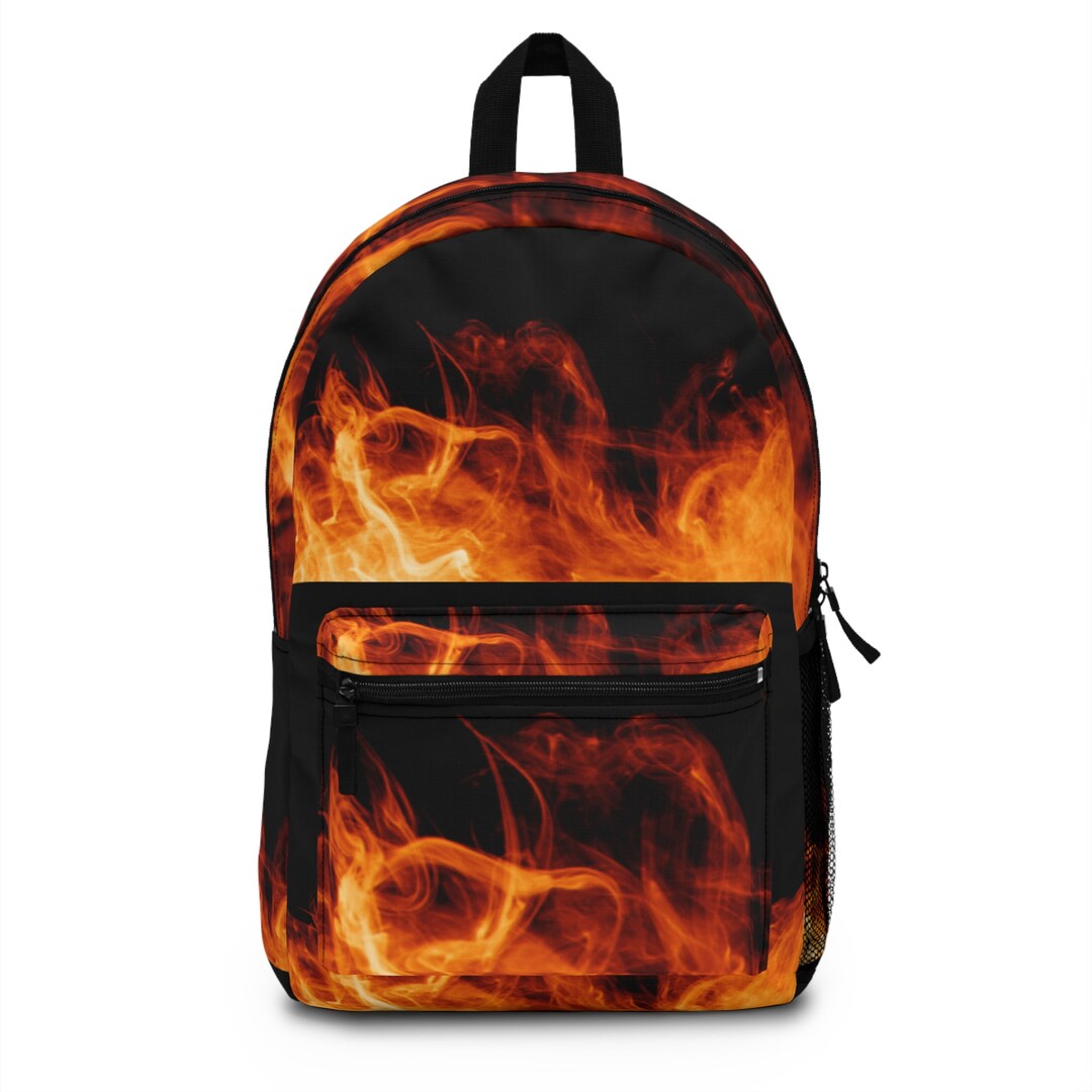 Fire Flame Backpack/laptop Backpack / Travel Backpack / Skulls Rucksack ...