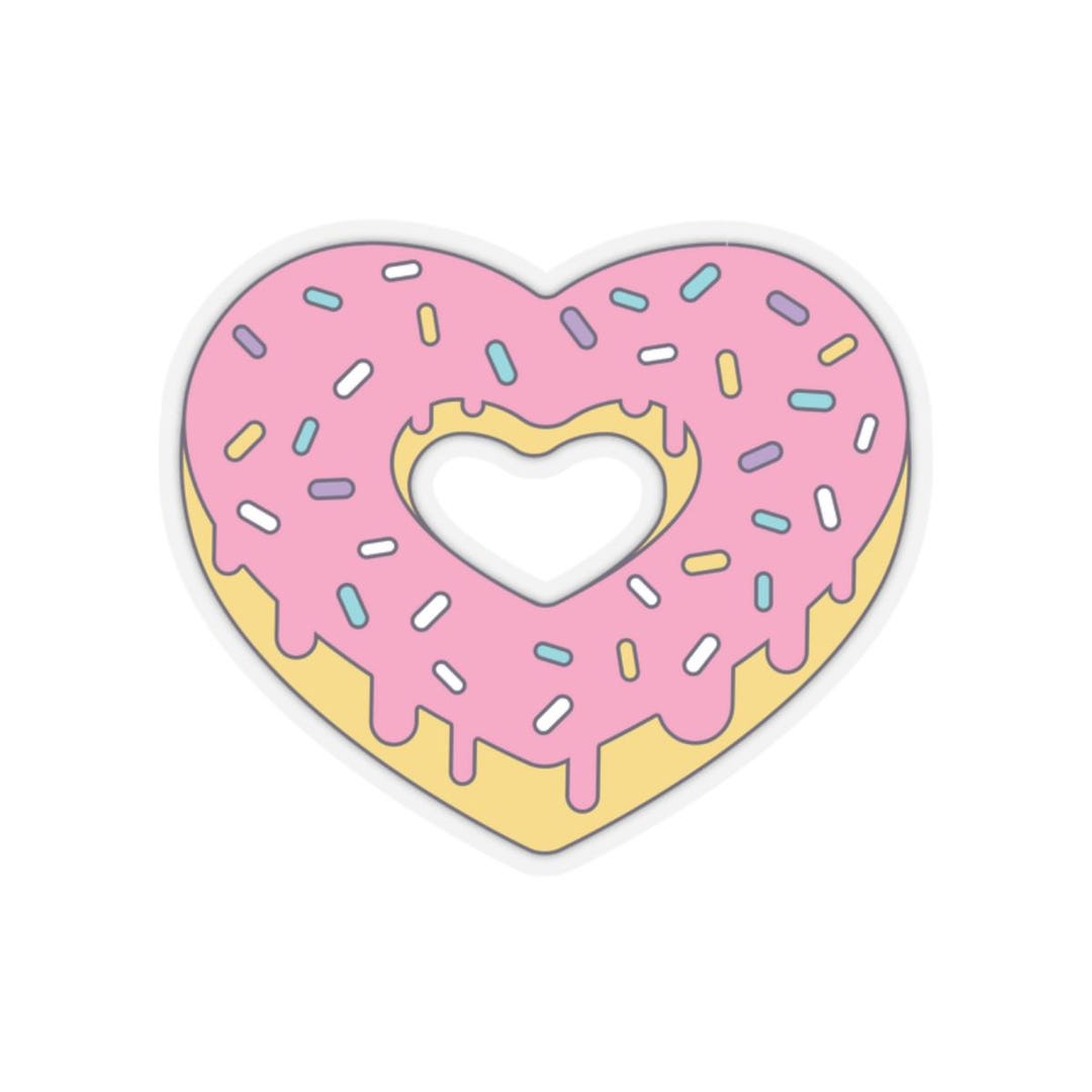 Doughnut Love Kiss-cut Stickers, Valentines Sticker, Sticker for Laptop ...