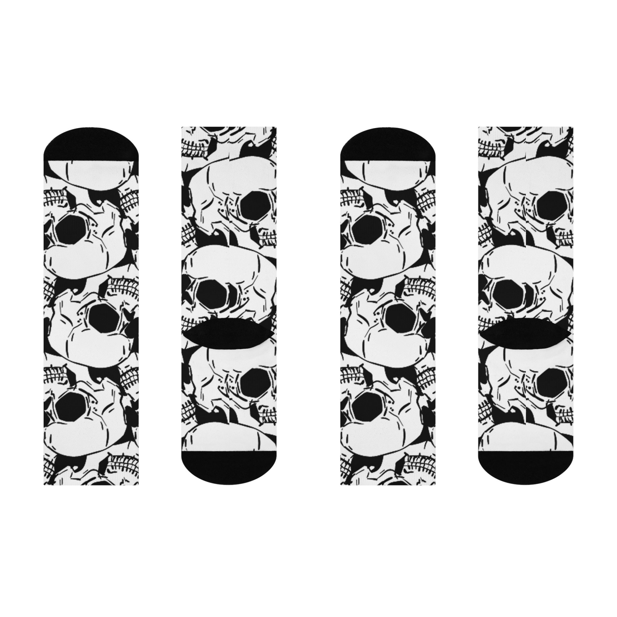 Skull Head Cushioned Crew Socks/skull Socks/stocking Stuffers/gift for ...