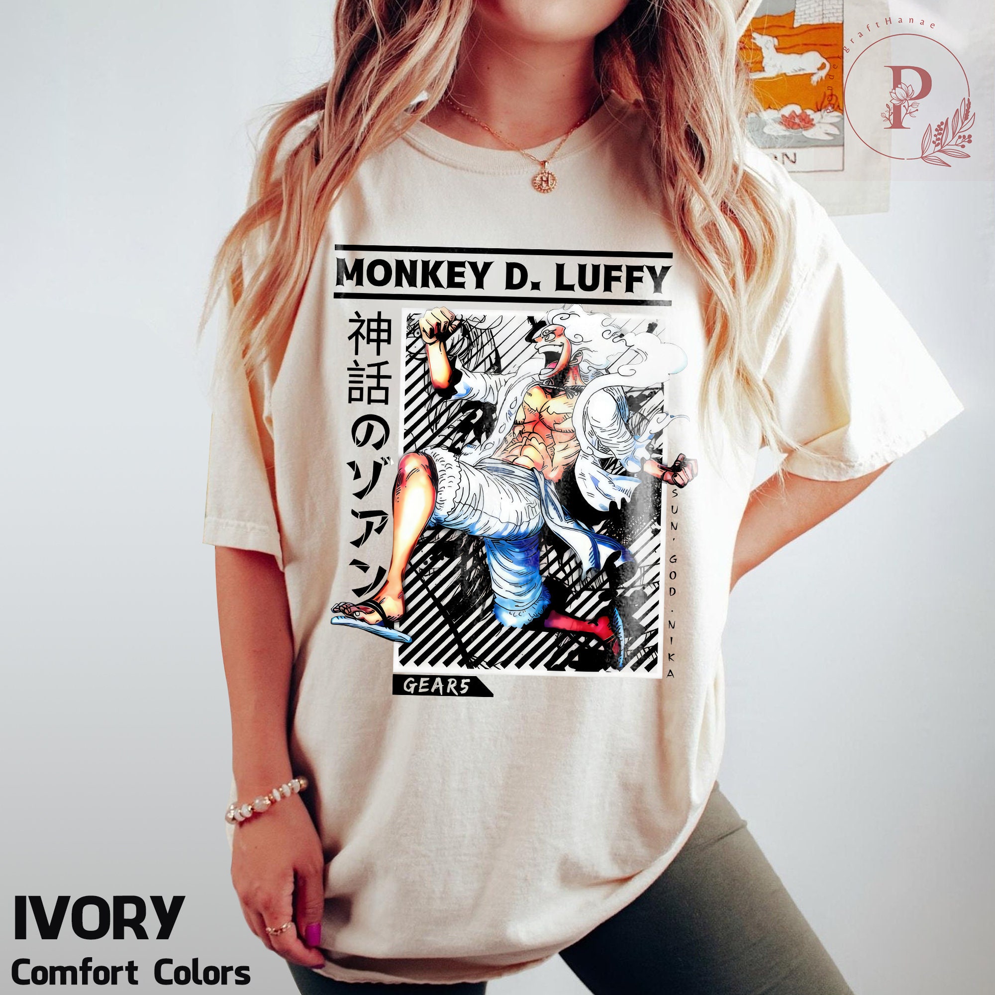 Monkey D. Luffy Gear 5 Shirt Straw Hat Pirate Shirt Nika - Etsy