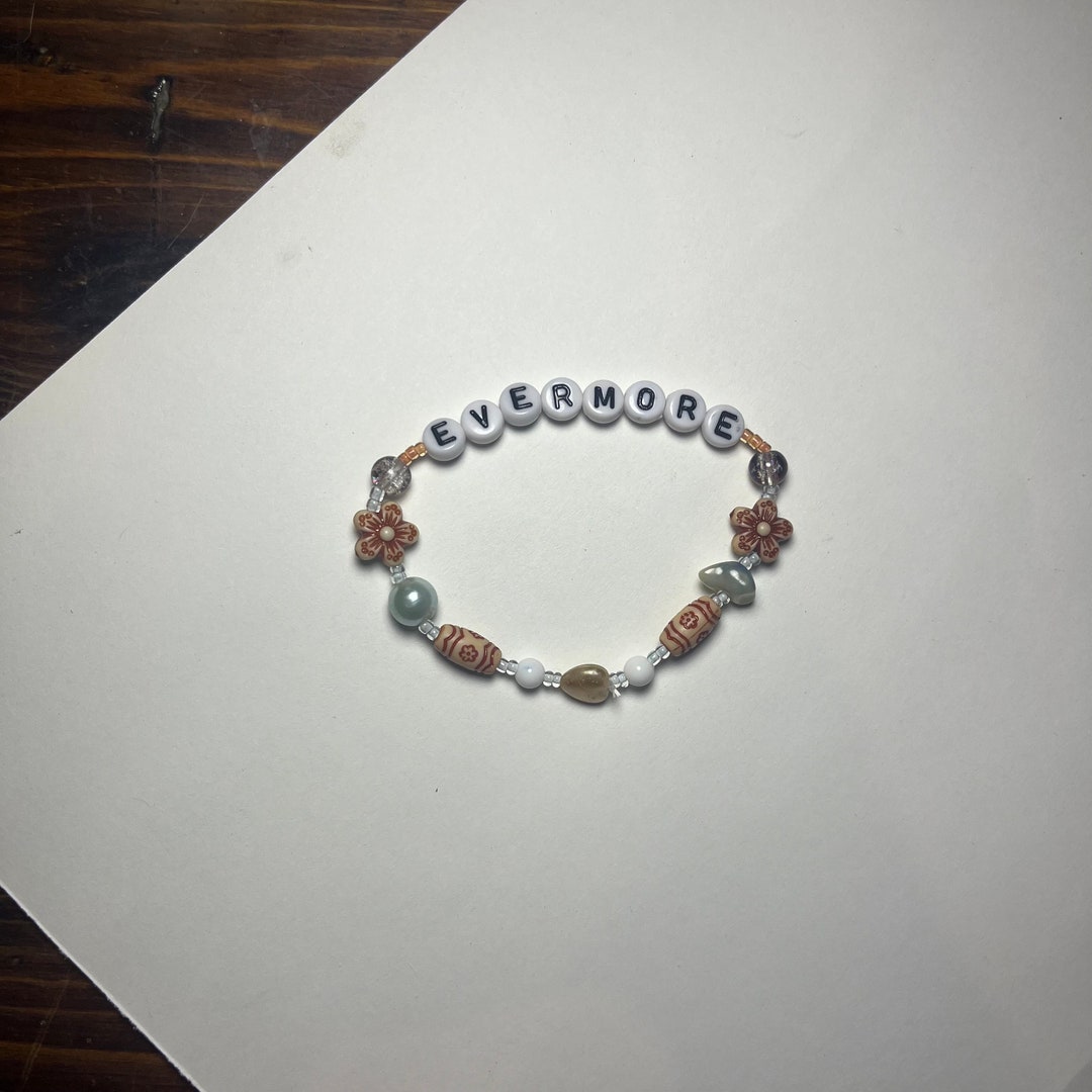Evermore Taylor Swift Handmade Beaded Bracelet Kandi - Etsy