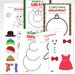 Christmas Coloring Pages: Santa, Snowman, Gingerbread (PDF) - Etsy