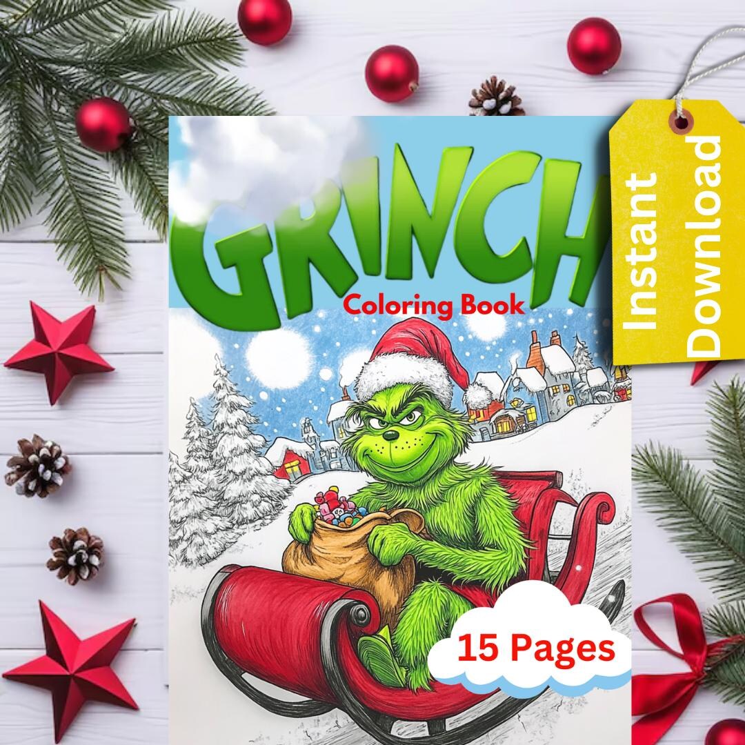 Kids Christmas Coloring Pages, Christmas Activity, 15 Printable ...